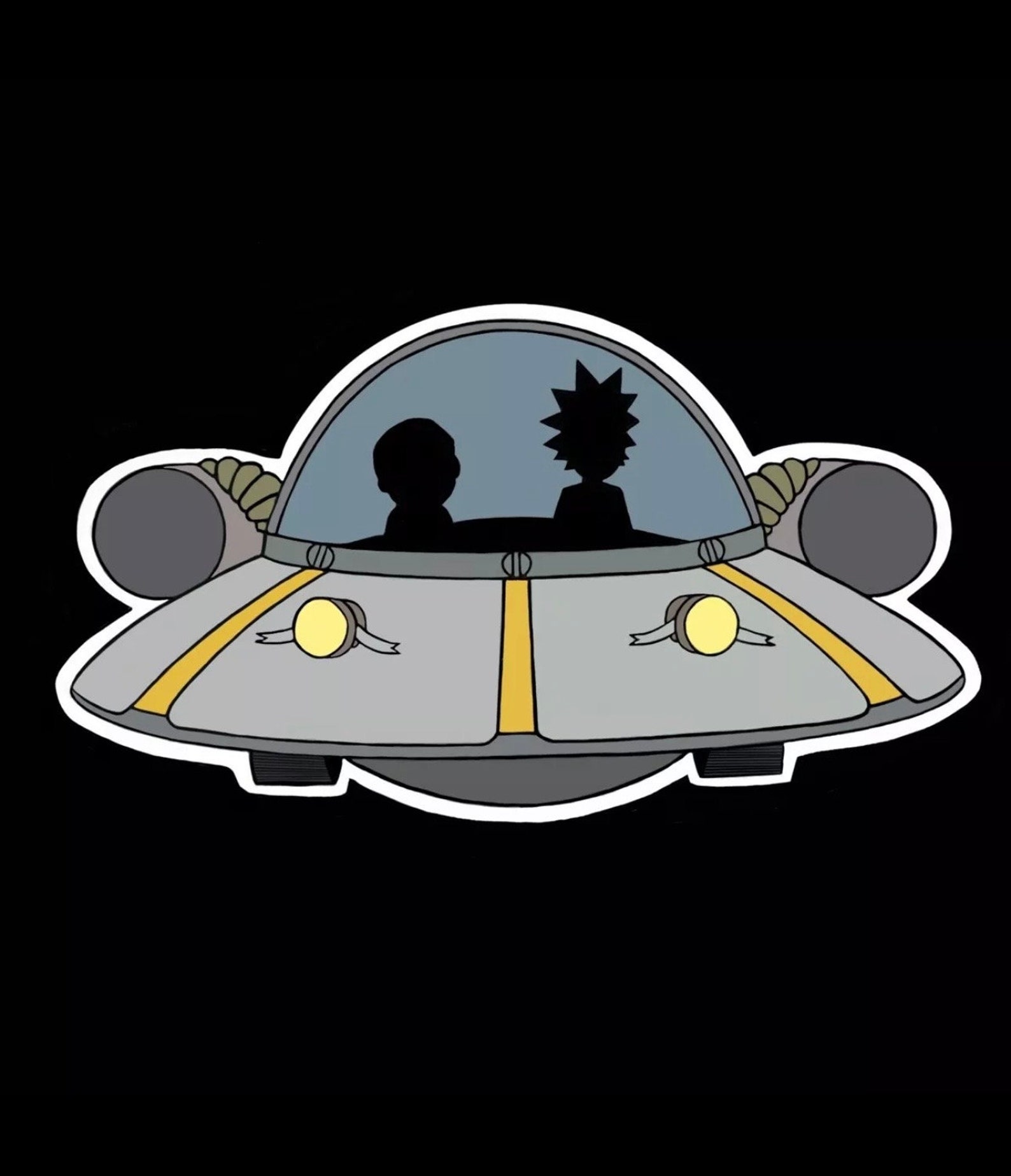 Rick and Morty Custom Vinyl Decal Sticker “rick’s Space Ship” - Etsy