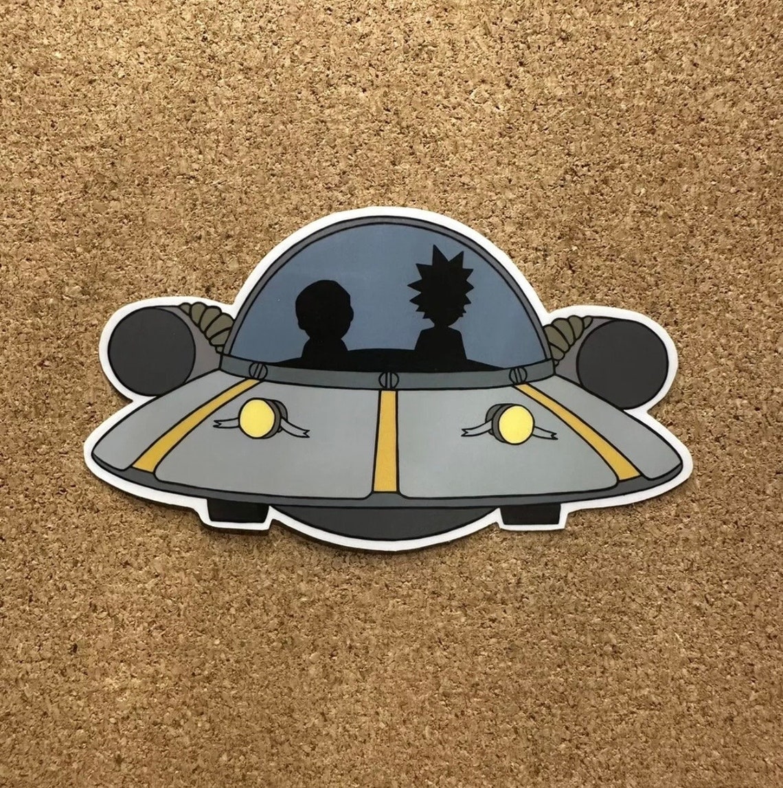 Rick and Morty Custom Vinyl Decal Sticker “rick’s Space Ship” - Etsy