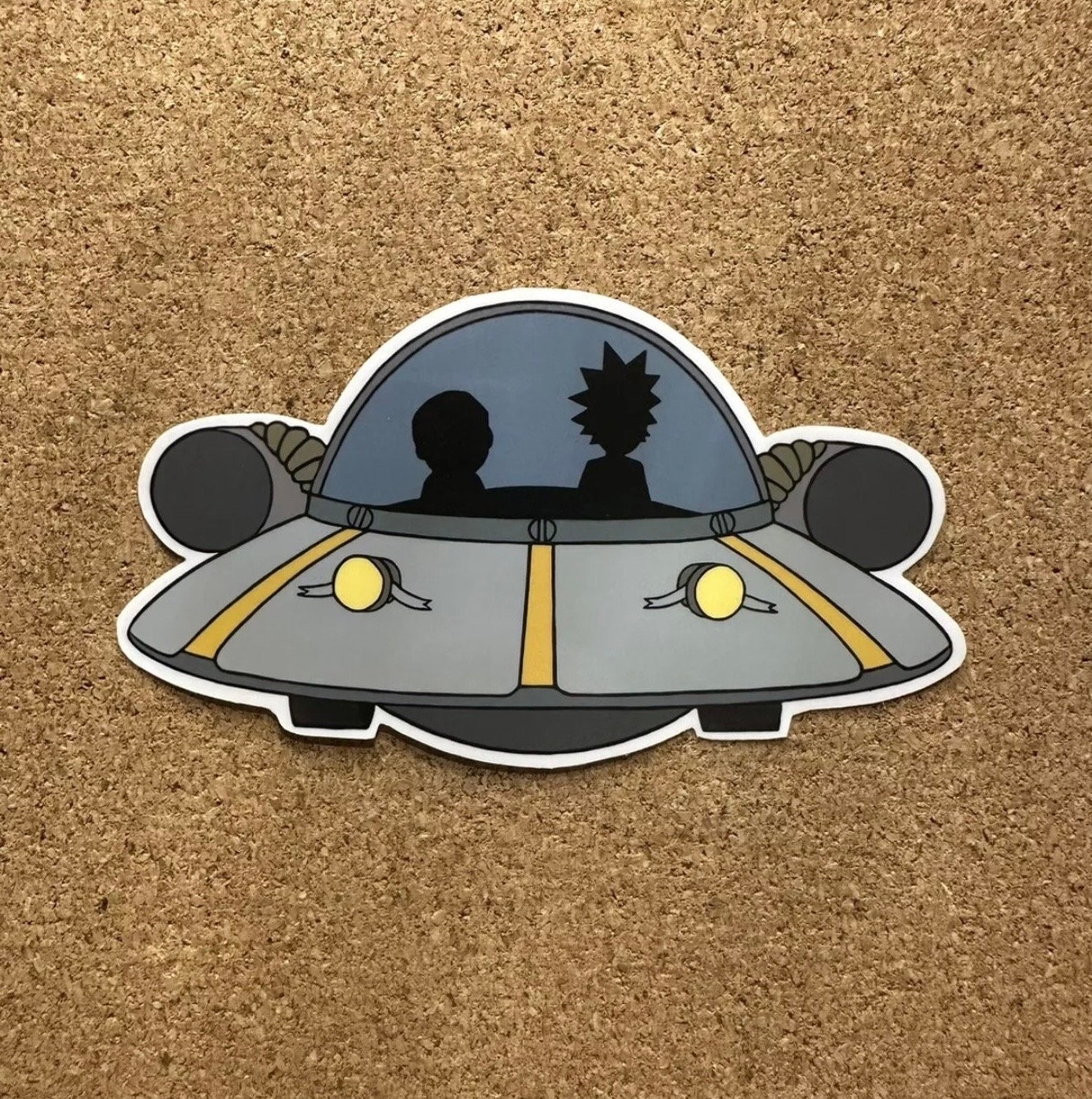 Rick and Morty Custom Vinyl Decal Sticker “rick’s Space Ship” - Etsy