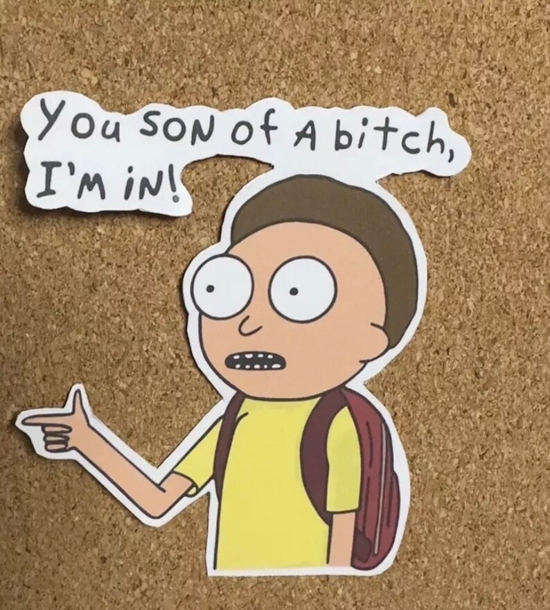 Rick and Morty Custom Vinyl Decal Sticker “morty I’m In!” - Etsy