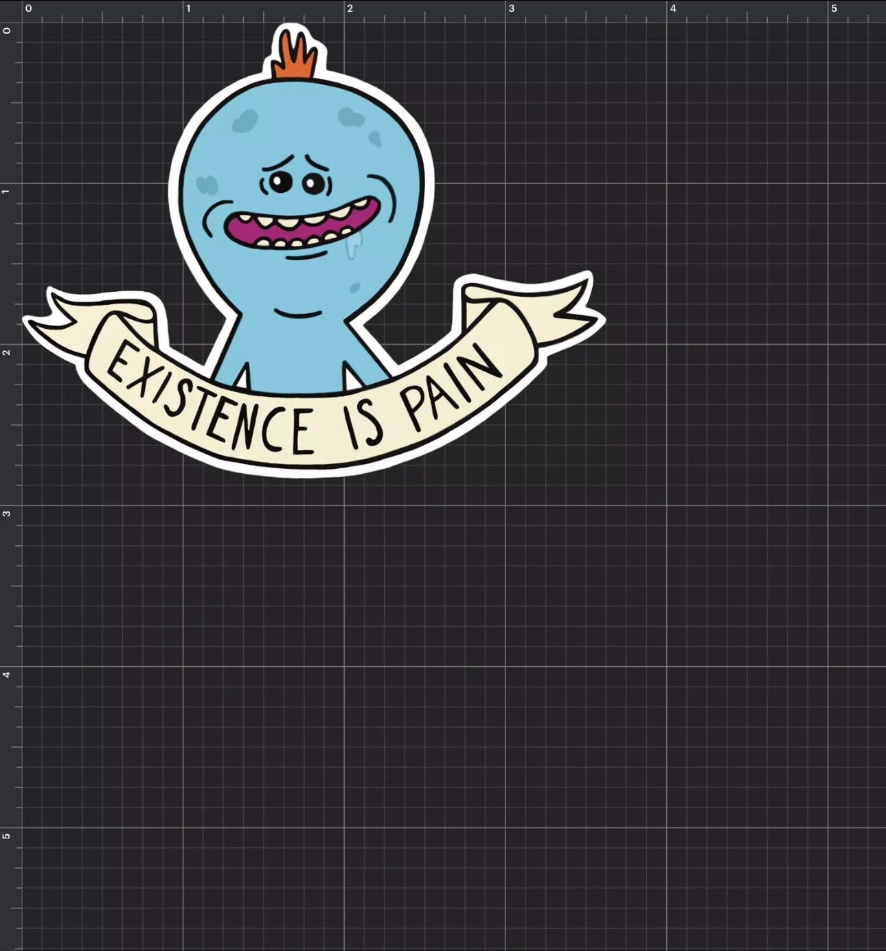Rick and Morty Custom Vinyl Decal Sticker Mr Meeseeks “ Existence is ...