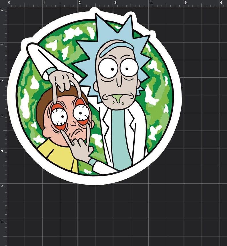 Look Open Your Eyes Morty Custom Funny Laptop Phone Wall Window ...