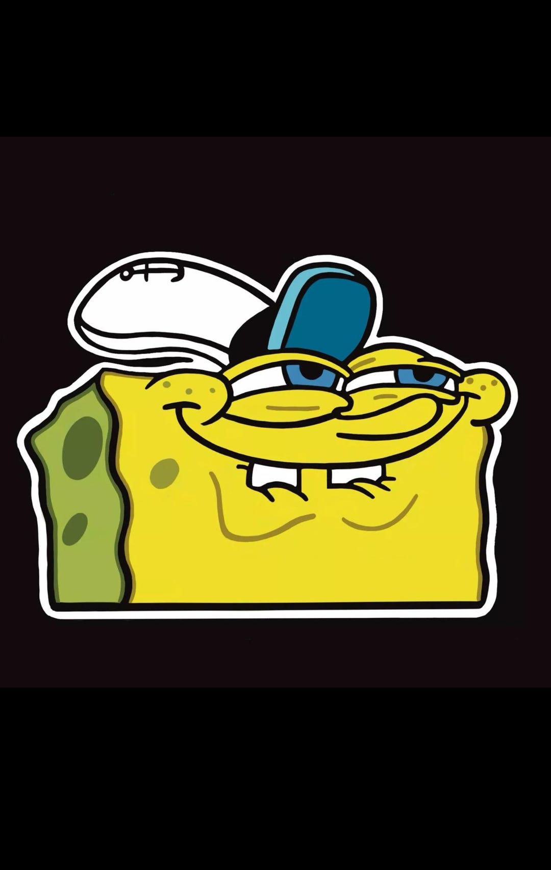 Spongebob smiling Spongebob Custom Funny Jdm Car Window Peeker Vinyl ...