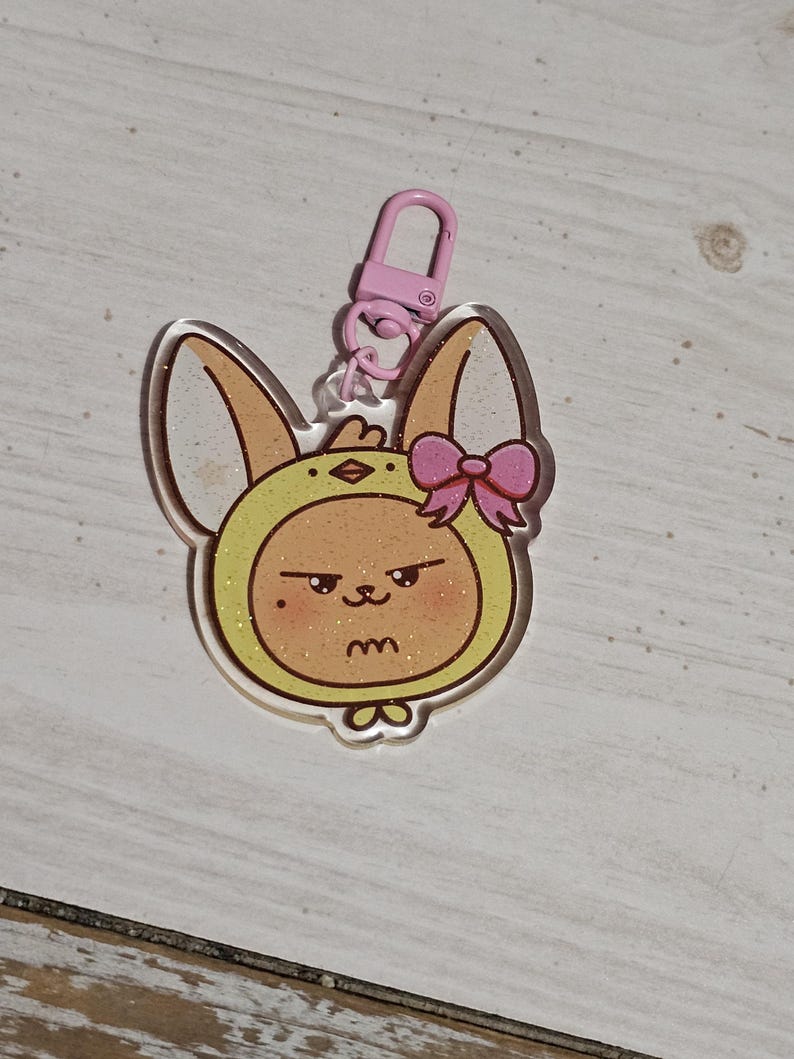 Cutesy Tubatus- Coquette TXT Ppulbatu K-pop Glitter Acrylic Keychain - Etsy