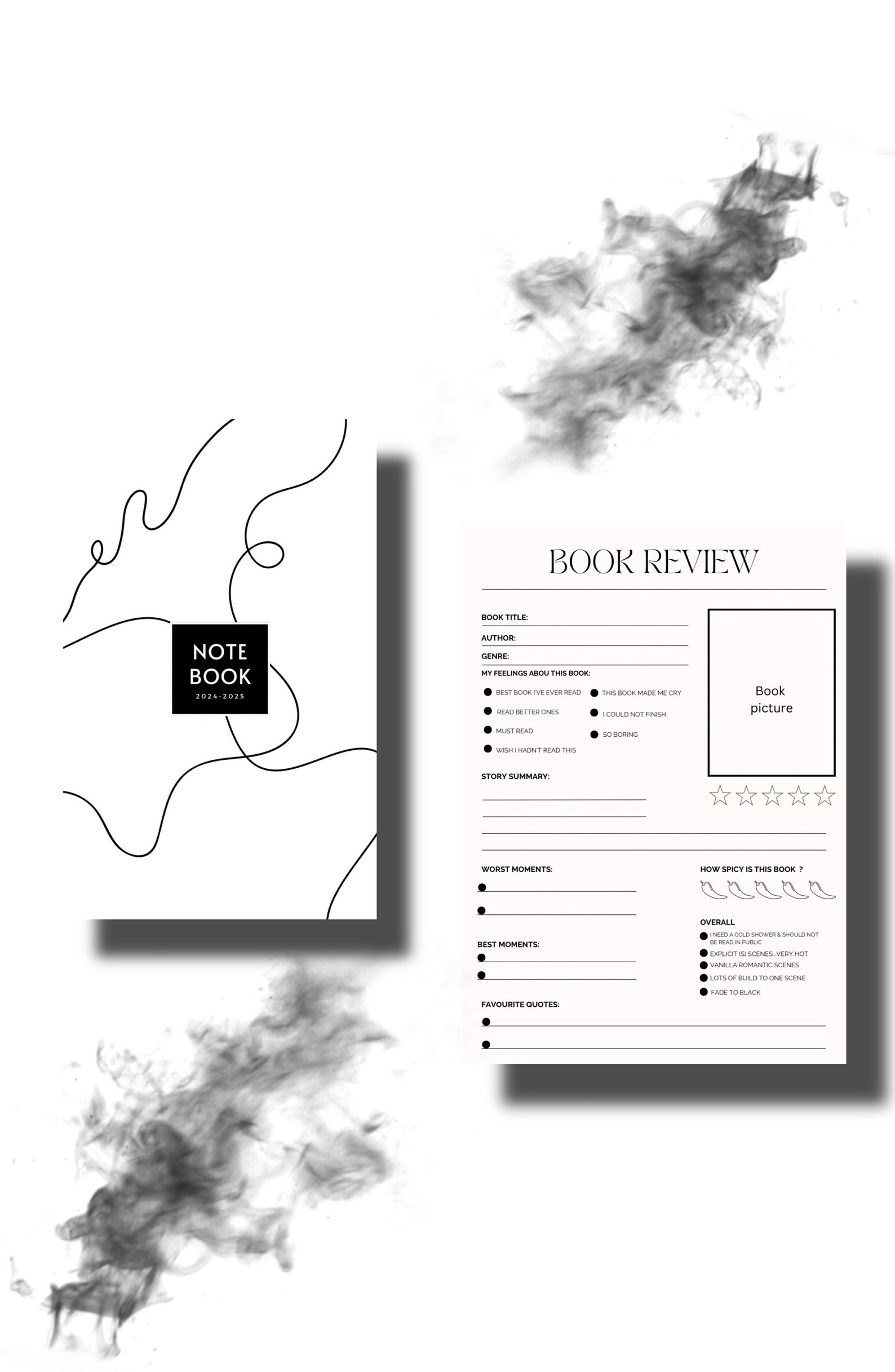 Book Review Template Printable, Book Review Journal, Book Review Page ...