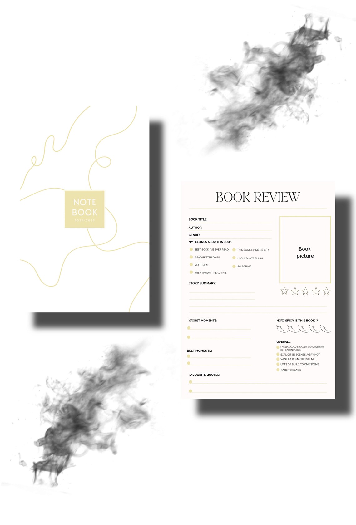 Book Review Template Printable, Book Review Journal, Book Review Page ...