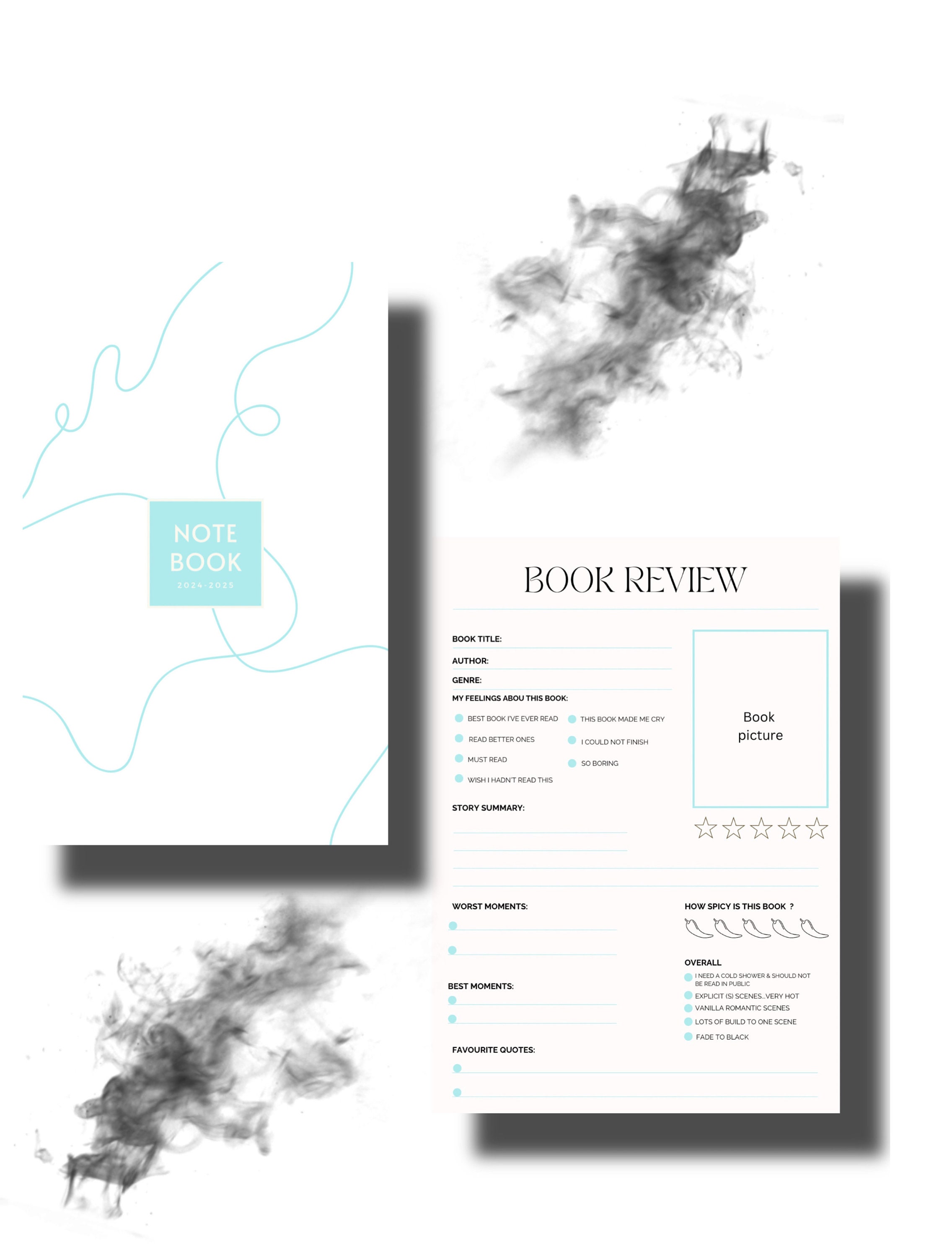 Book Review Template Printable, Book Review Journal, Book Review Page ...