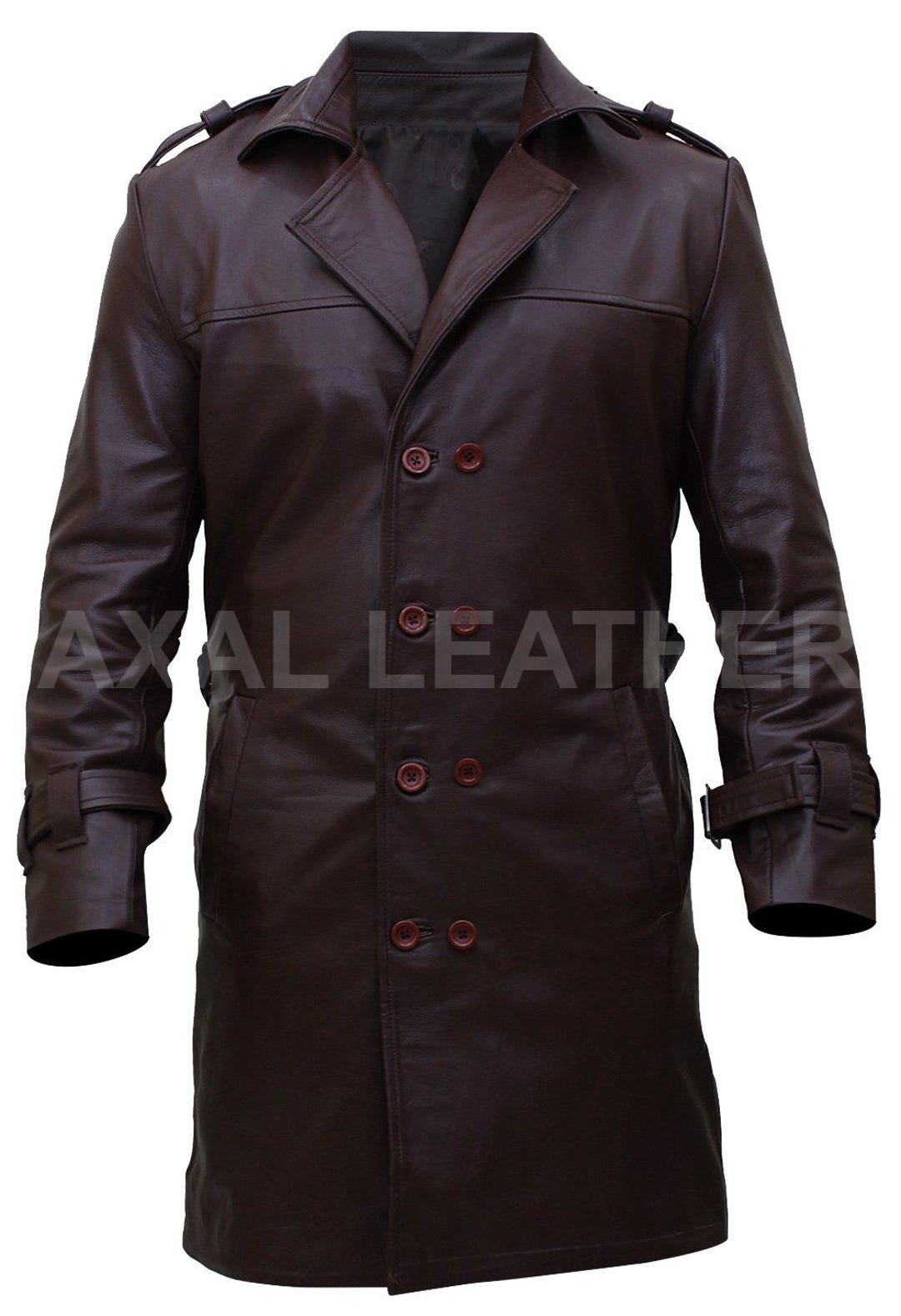 Men's Rorschach C002 Bay Watchmen Costume Brown Stylish Genuine Leather ...