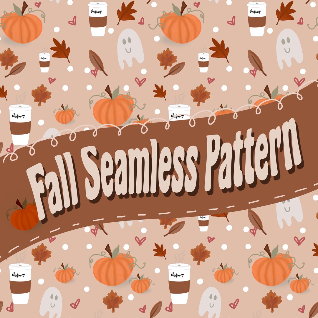 Seamless Pattern Fall PNG | Fall Phone Background - Etsy