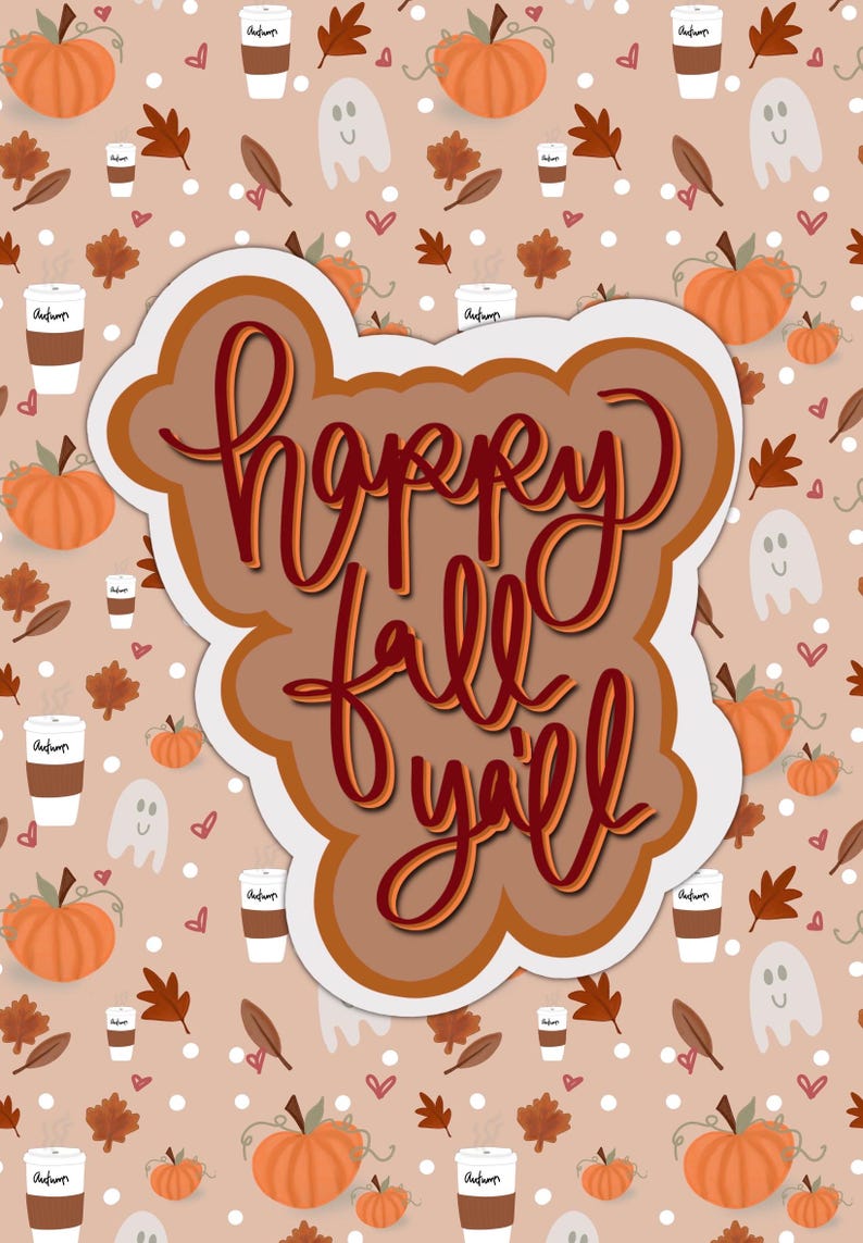Seamless Pattern Fall PNG | Fall Phone Background - Etsy