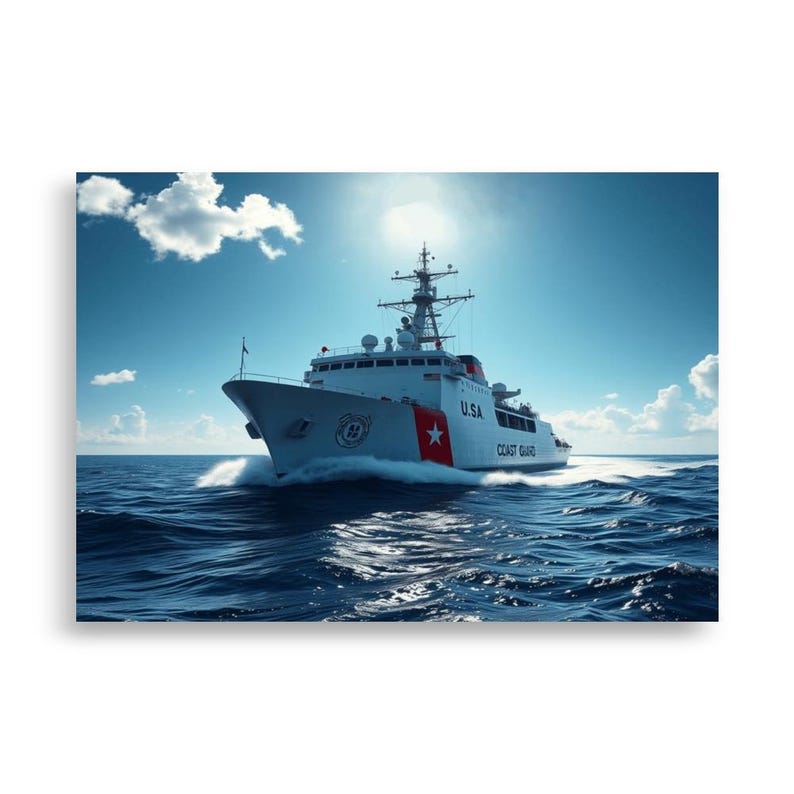 U.S. Coast Guard Poster, Coast Guard Ship Matte Paper Poster, U.S ...