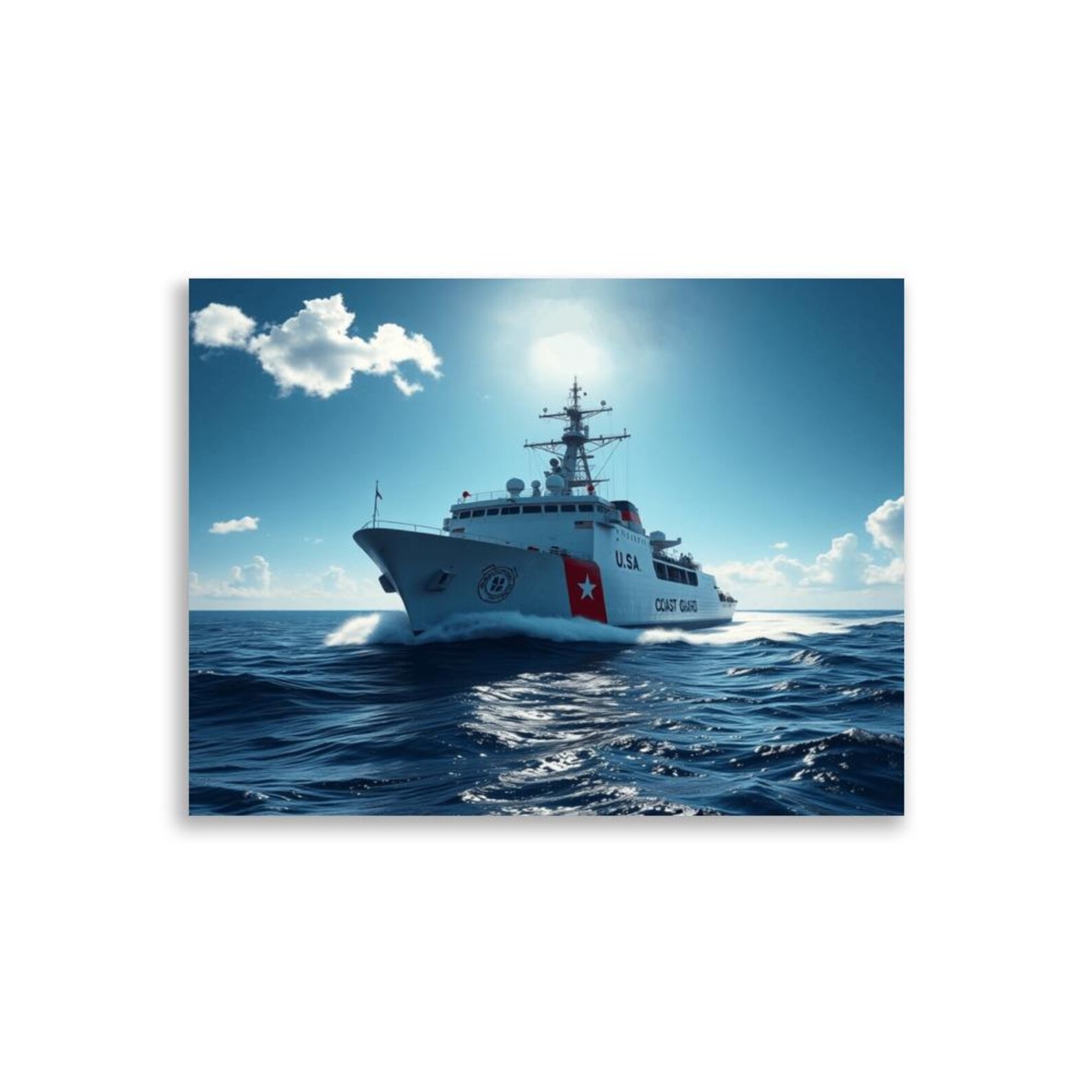 U.S. Coast Guard Poster, Coast Guard Ship Matte Paper Poster, U.S ...