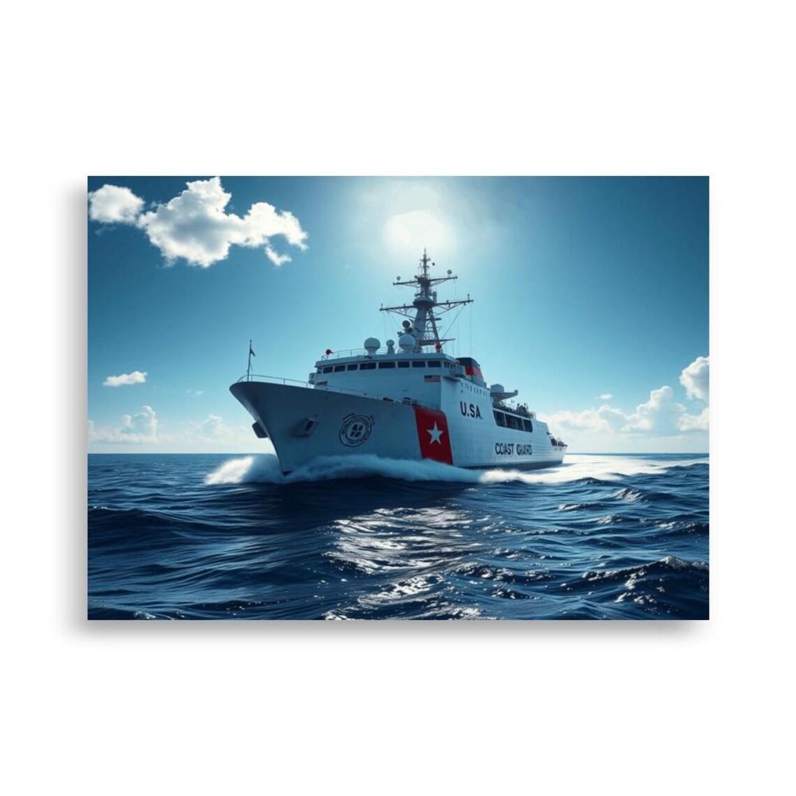 U.S. Coast Guard Poster, Coast Guard Ship Matte Paper Poster, U.S ...