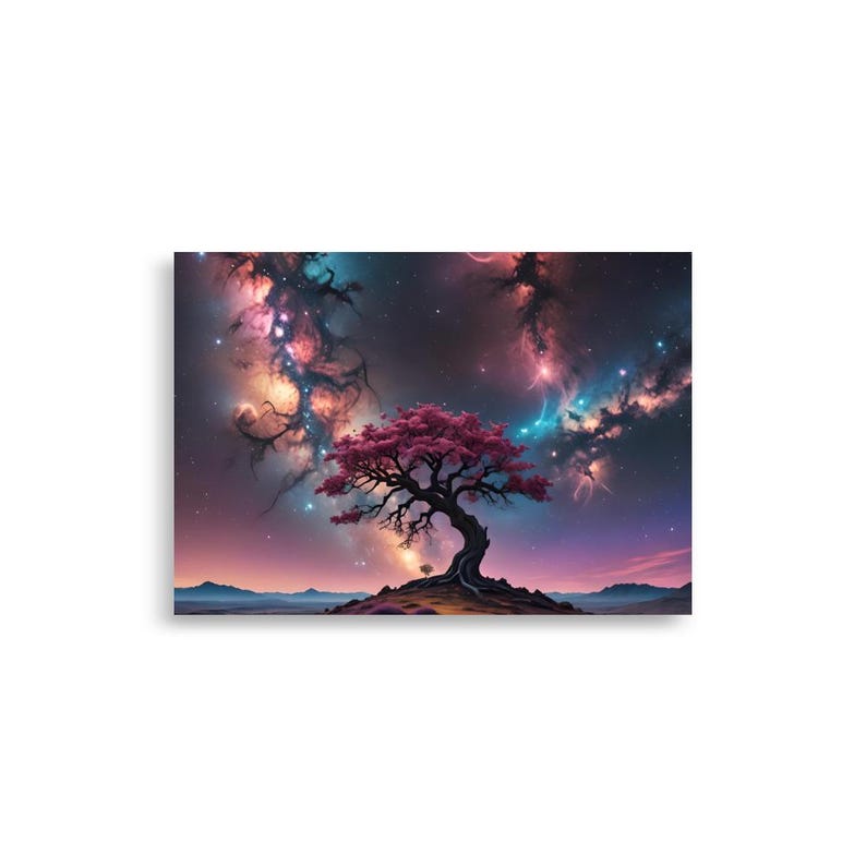 Celestial Tree Poster, Tree of Life Poster Art, Cosmic Celestial Sky ...