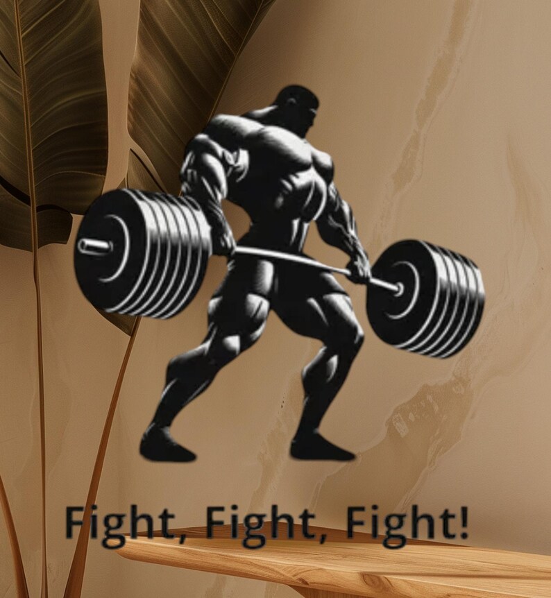 Strongman Cotton T Shirt, Fight Fight Fight Motto, Powerlifting ...