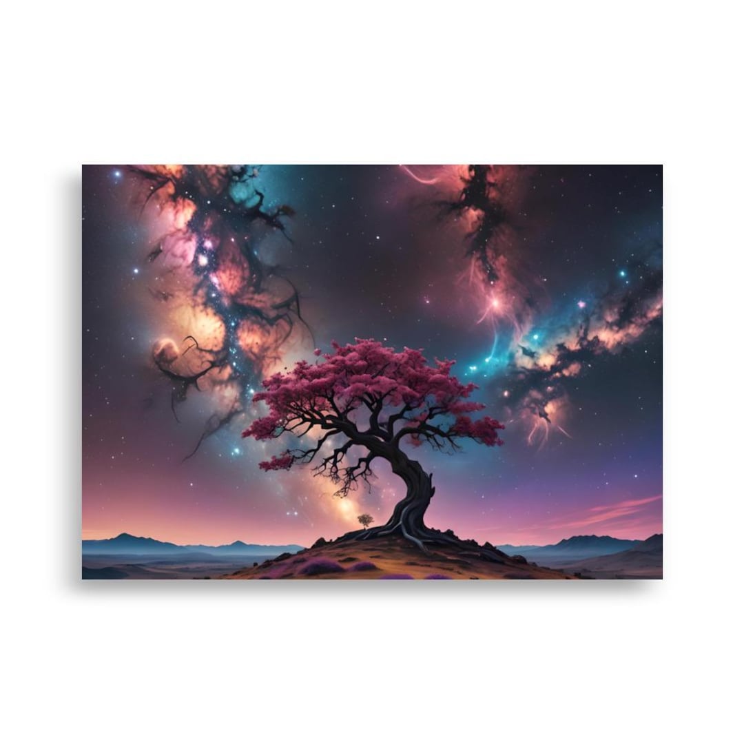 Celestial Tree Poster, Tree of Life Poster Art, Cosmic Celestial Sky ...