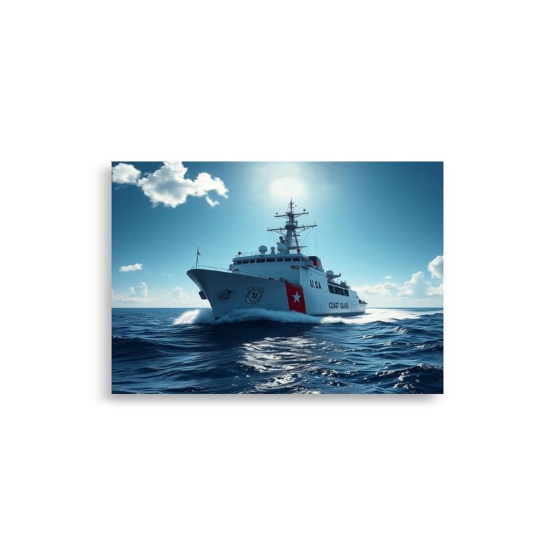 U.S. Coast Guard Poster, Coast Guard Ship Matte Paper Poster, U.S ...
