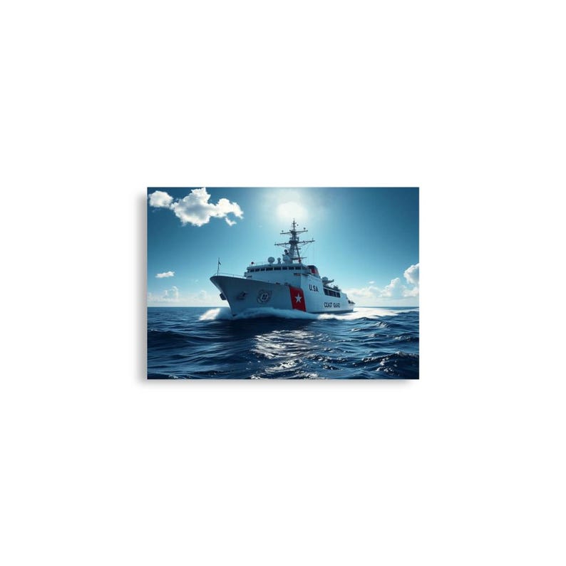 U.S. Coast Guard Poster, Coast Guard Ship Matte Paper Poster, U.S ...