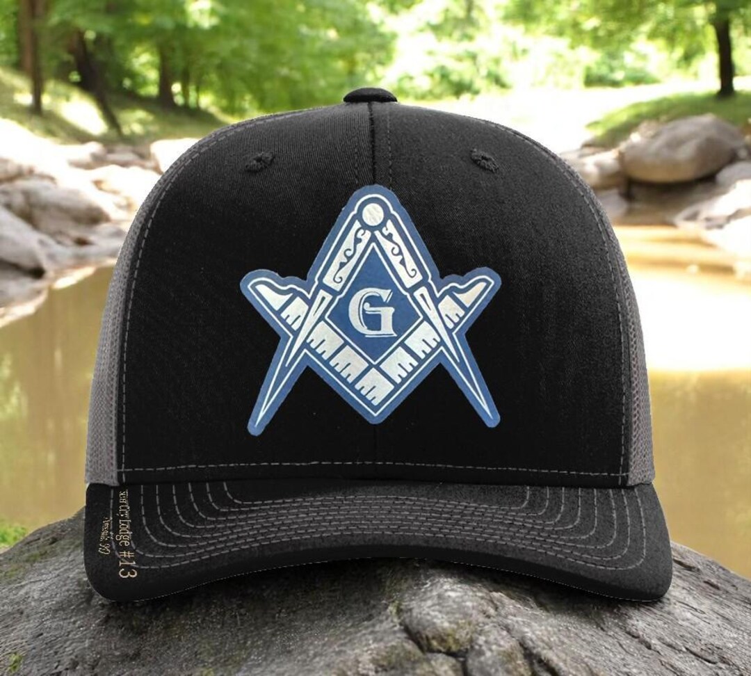 Custom Masonic Hat With Square & Compass Patch | Freemason Patch Hat ...