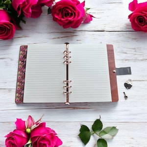 Personalized Wood Heart Lock Diary | Refillable A5 Journal With ...