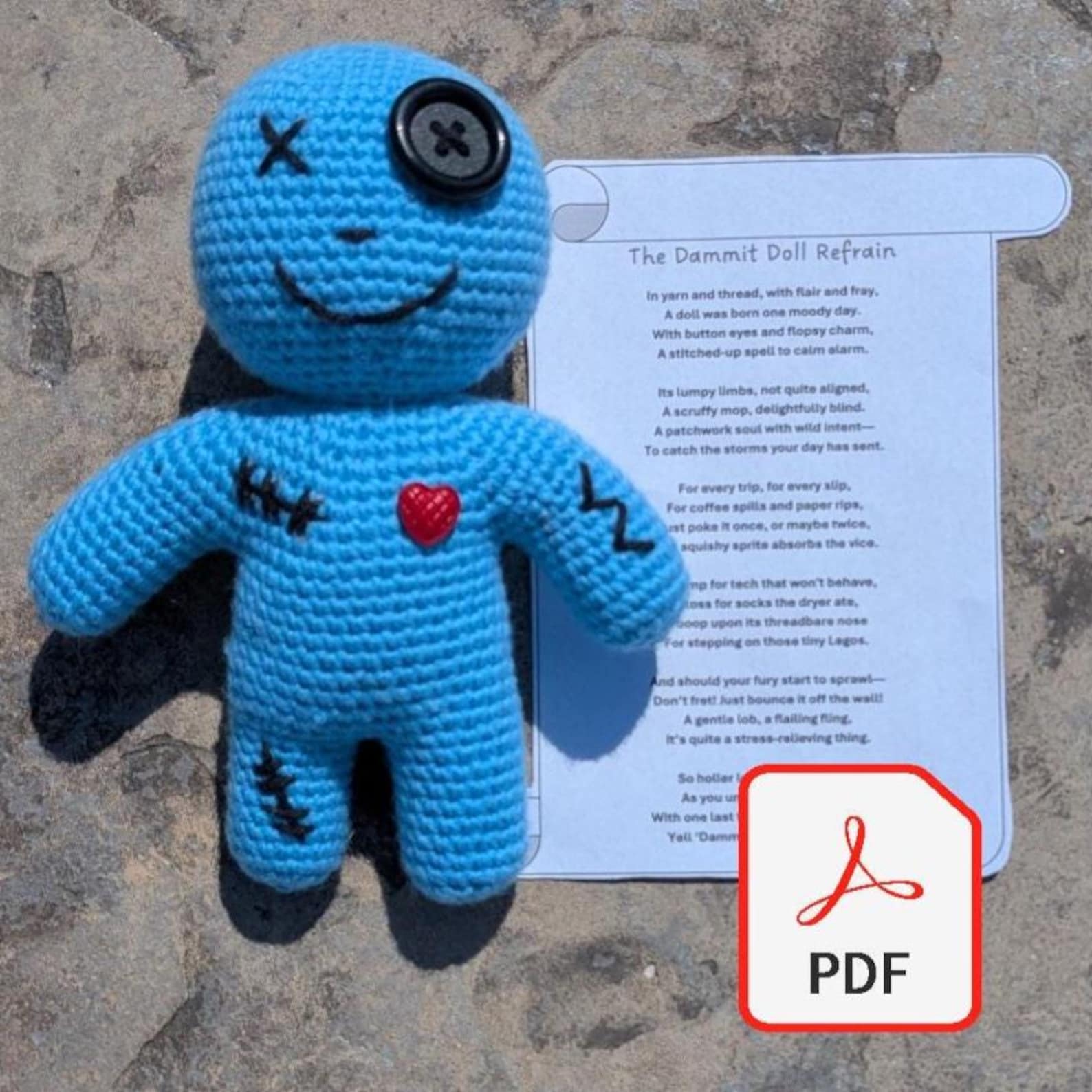 Dammit Voodoo Doll Crochet Pattern - Etsy