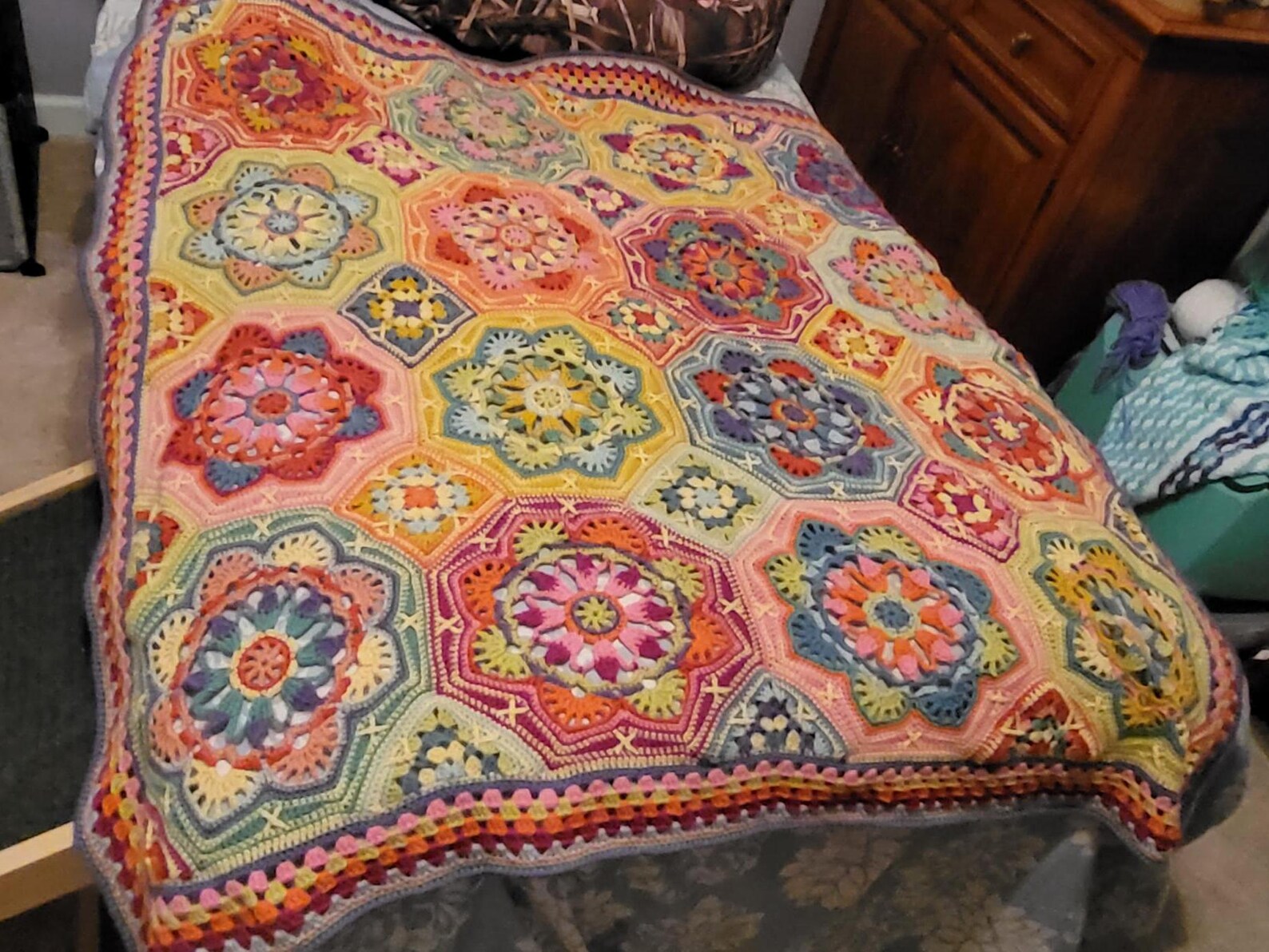 Persian Tiles Handmade Crochet Afghan - Etsy