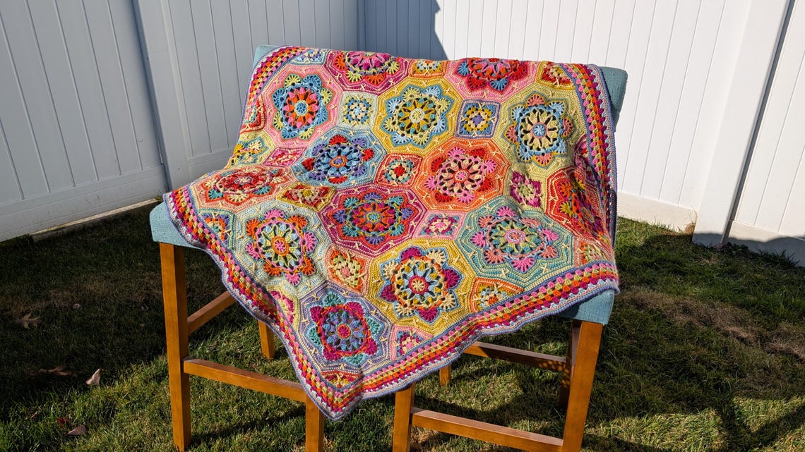 Persian Tiles Handmade Crochet Afghan - Etsy