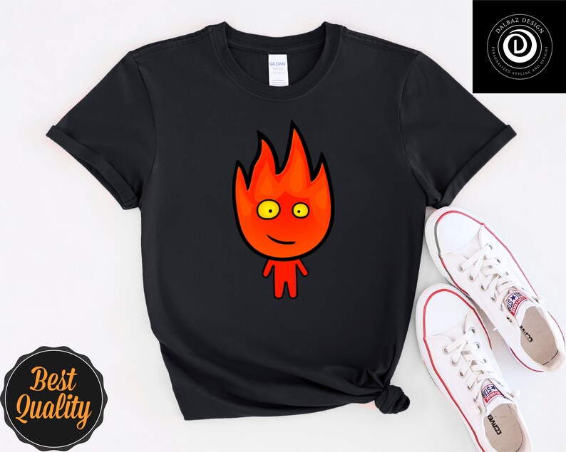 Fireboy and Watergirl T-shirt Cute Couples Matching Tees Siblings Fire ...