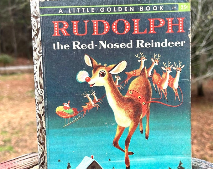 1st Edition a 1958 Rudolph the Red-nosed Reindeer Little Golden Book ...