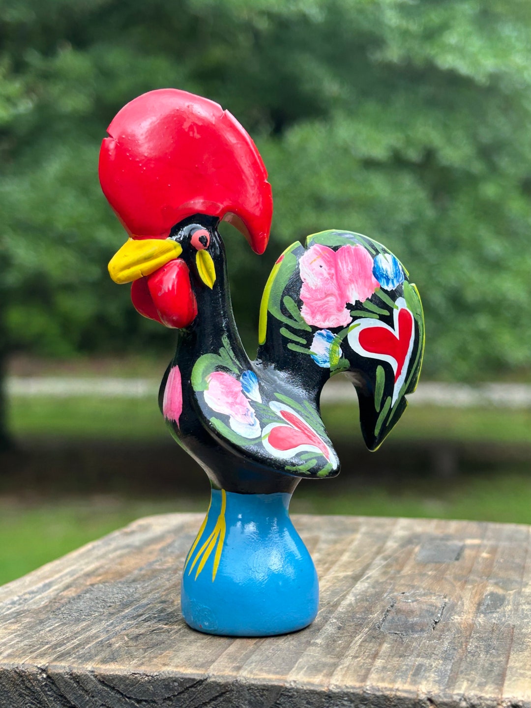 Colorful Rooster Figurine Vintage Miniature Travel Souvenir Decor ...