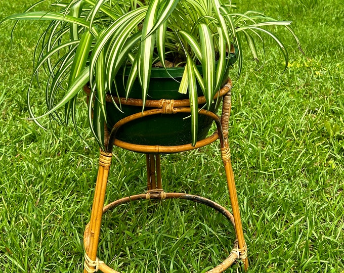 Rattan Plant Stand Bamboo Plant Stand Planter Pot Holder Boho Chic Sun ...