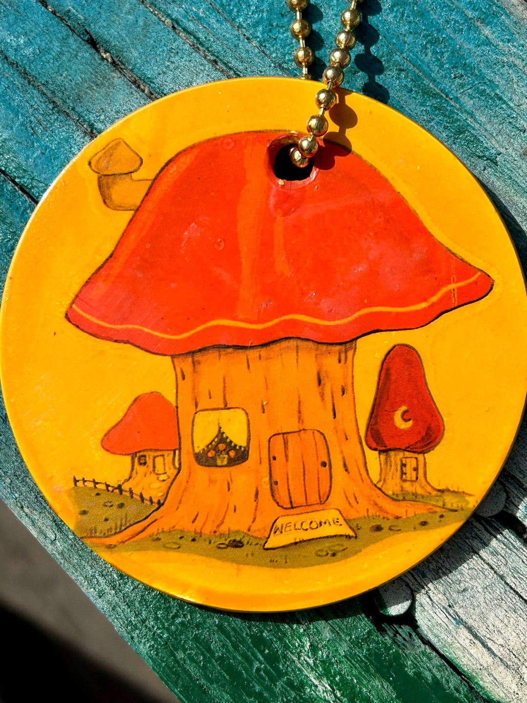 Mushroom Key Chain Toadstools Swinging Seventies Fun Gift Perfect for ...