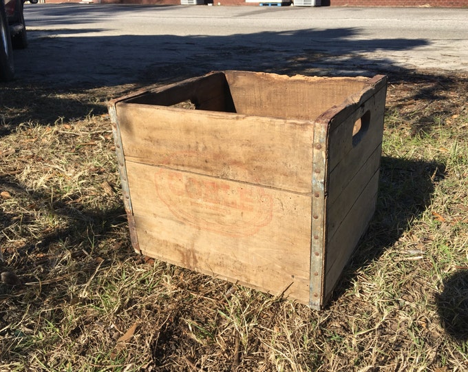 Wooden Milk Delivery Crate..coble Dairy Wood Box..rustic Creative ...