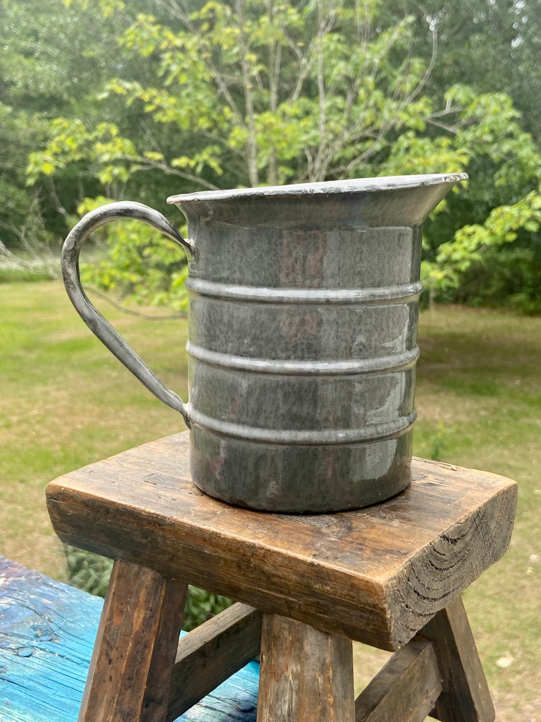 Agateware Measuring Pitcher Industrial Kitchen Tool Heavy Weight Metal ...
