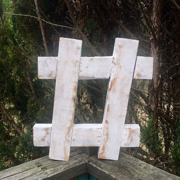 Wooden Hashtag - Etsy