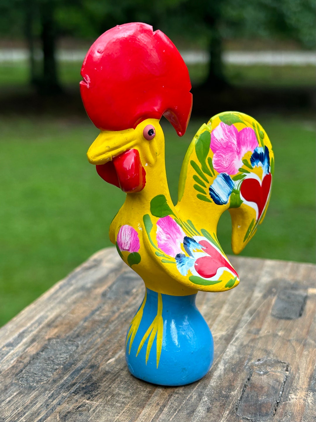 Colorful Rooster Figurine Vintage Miniature Travel Souvenir Decor ...