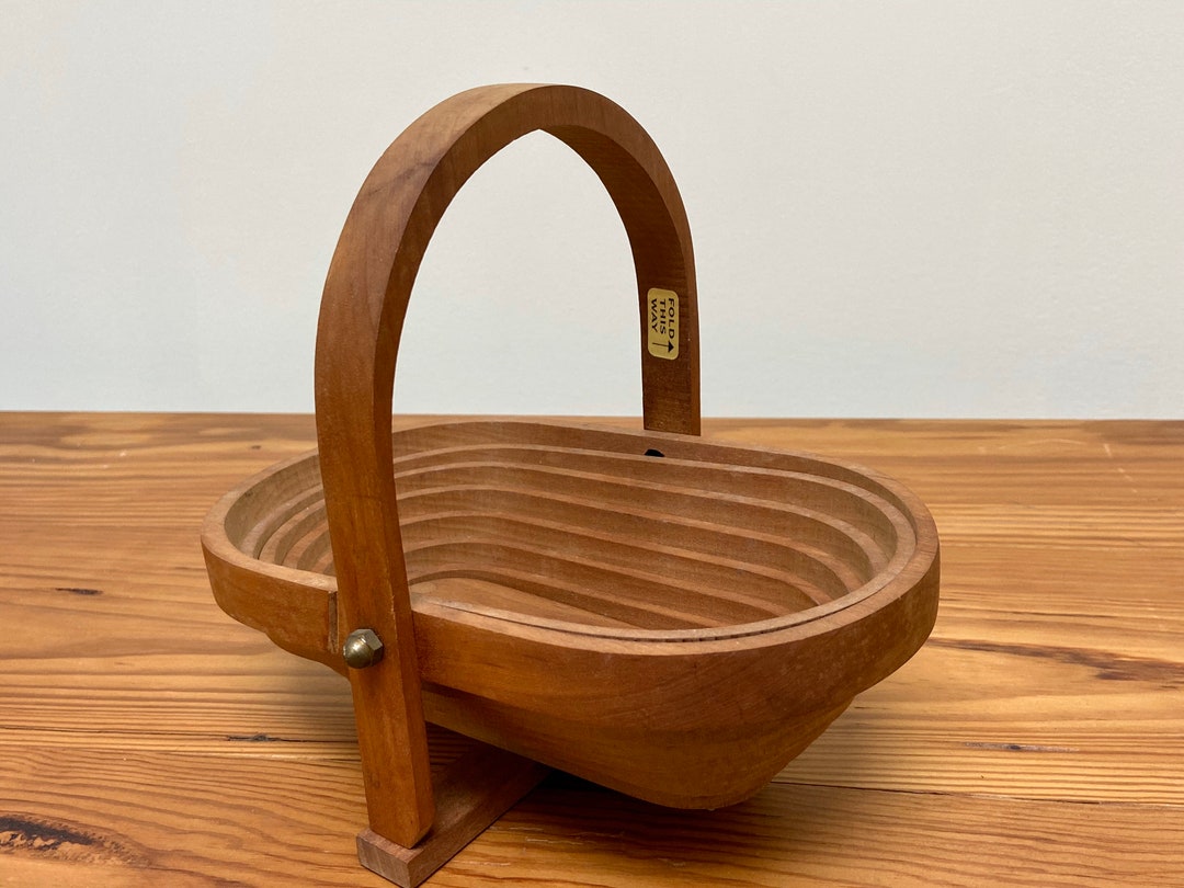Deep Spring Collapsible Wooden Basket Handcrafted Folding - Etsy