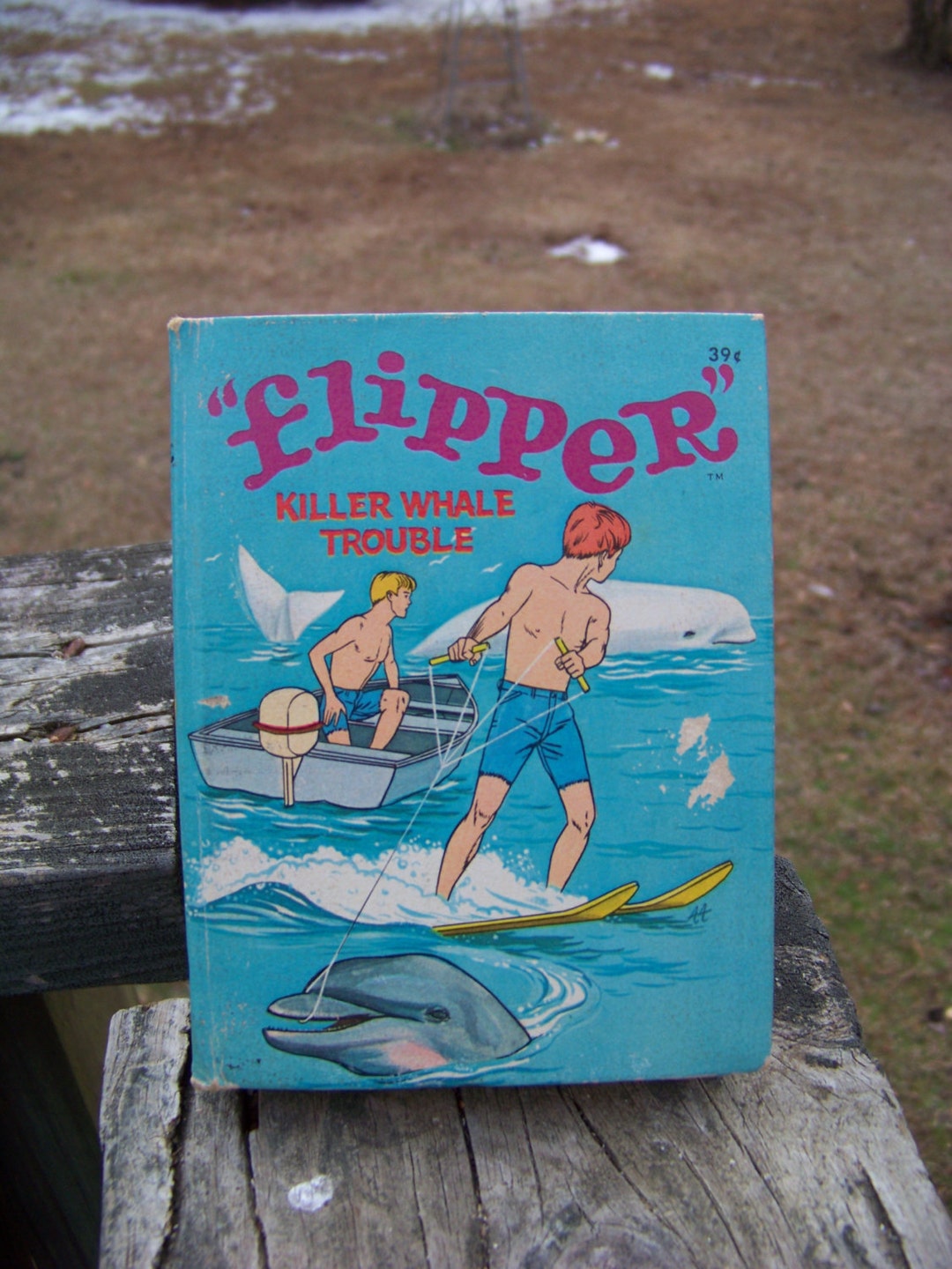 Vintage Big Little Book FLIPPER Killer Whale Trouble Childrens Book ...