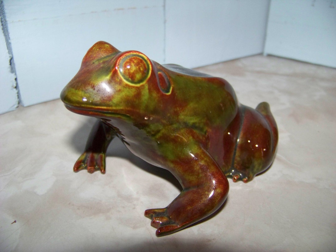 Ceramic Frog Figurine, Toad Figurine, Swamp Creature, Terrarium Animal ...