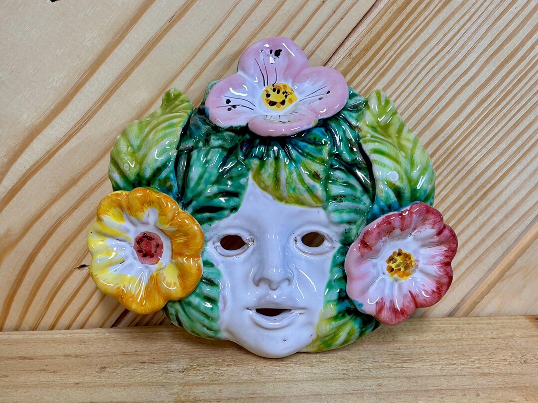 Summer Maiden Bacchus Mask Made in Italy Rare Collectible Piece - Etsy