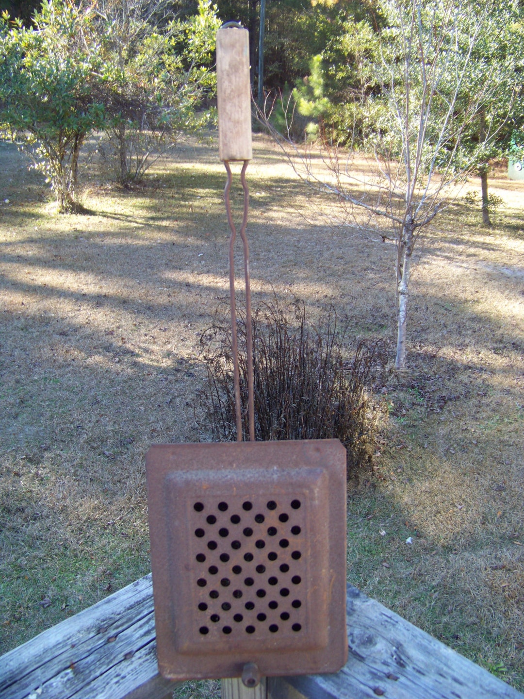 Popcorn Popper Fireplace Decoration Campfire Corn Popper Rusty ...