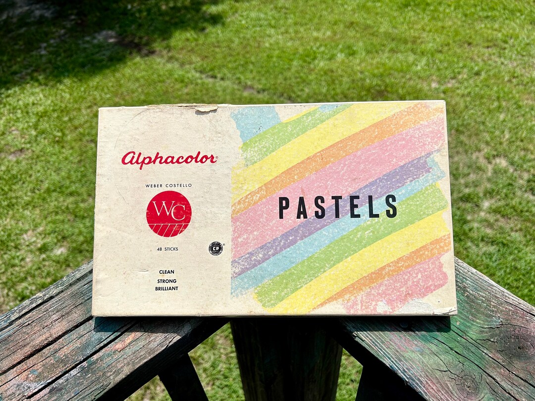 Vintage Weber Costello Alphacolor Pastels Box of 48 Beautiful Colors ...