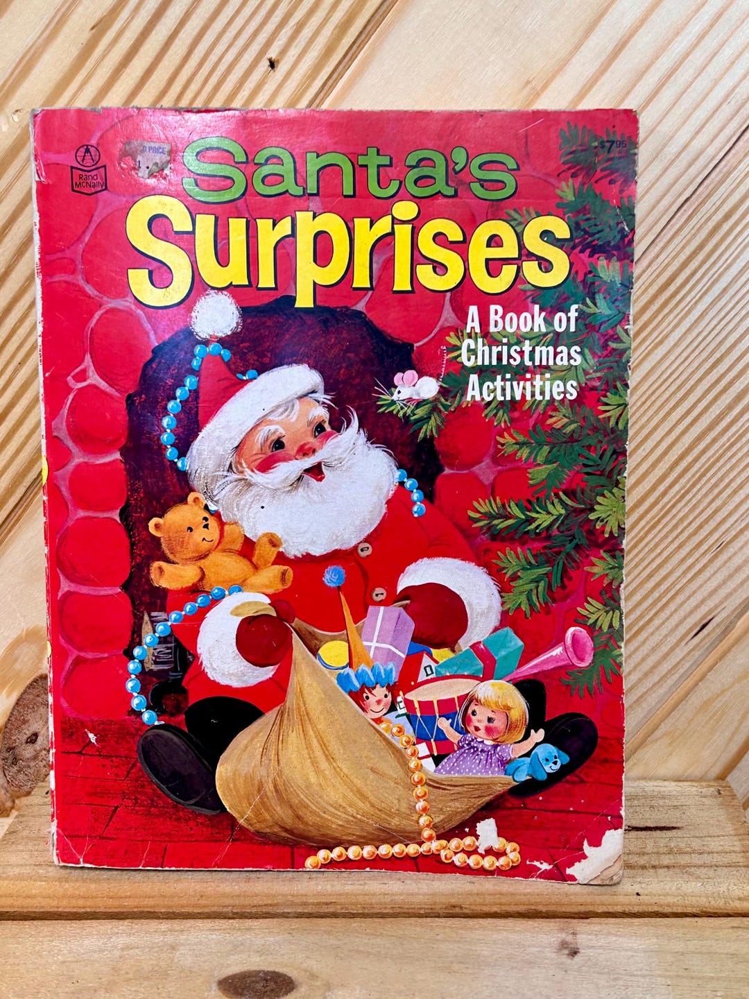 Vintage Christmas Coloring Book Santa's Surprises Holiday Paper ...
