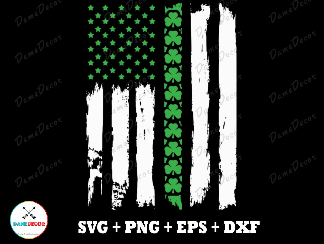 Irish American Flag St Patrick's Day Svg Png Digital - Etsy
