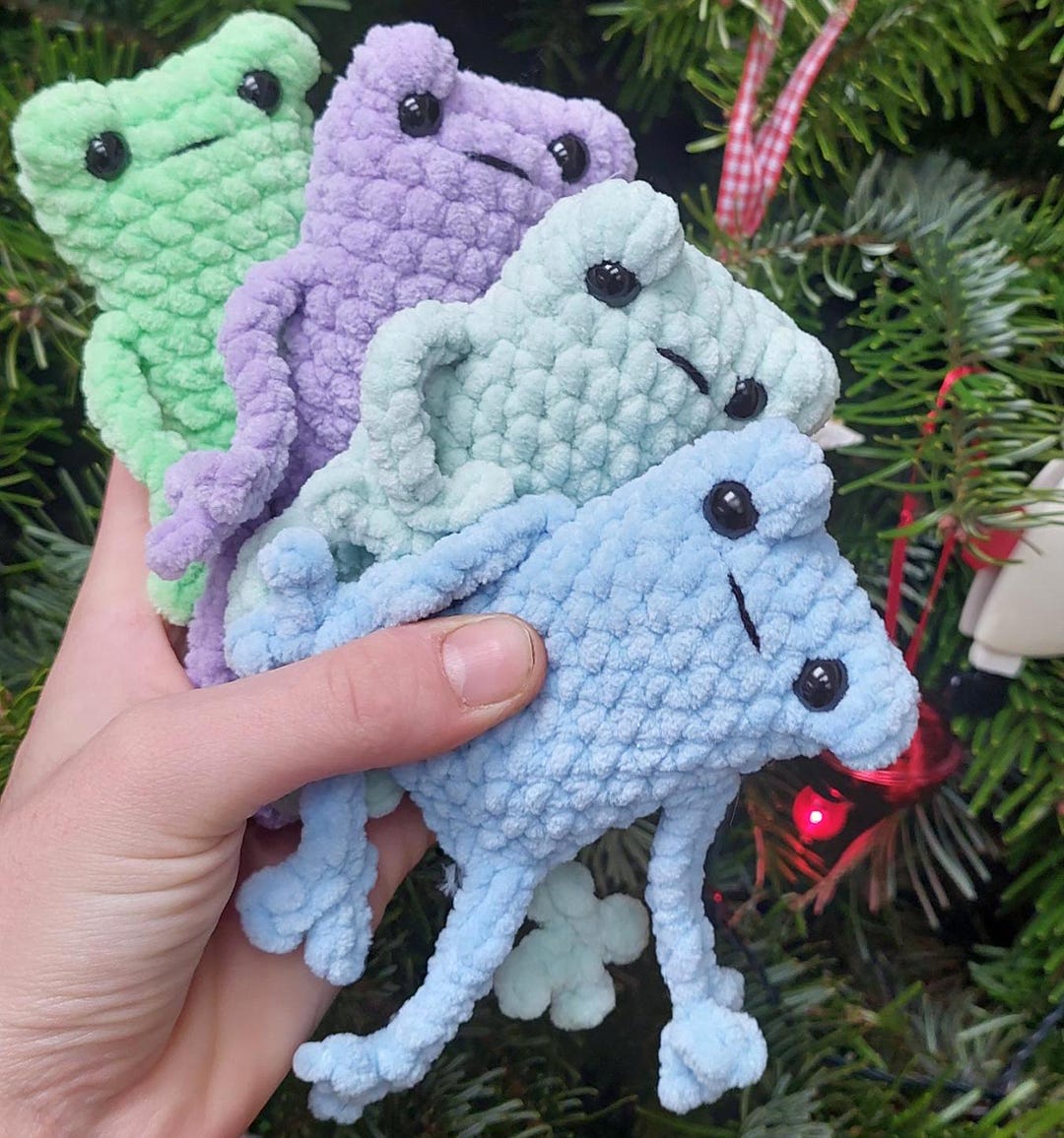 READY TO SHIP Crochet Leggy Frogs | Frog Stuffed Animal | Crochet ...