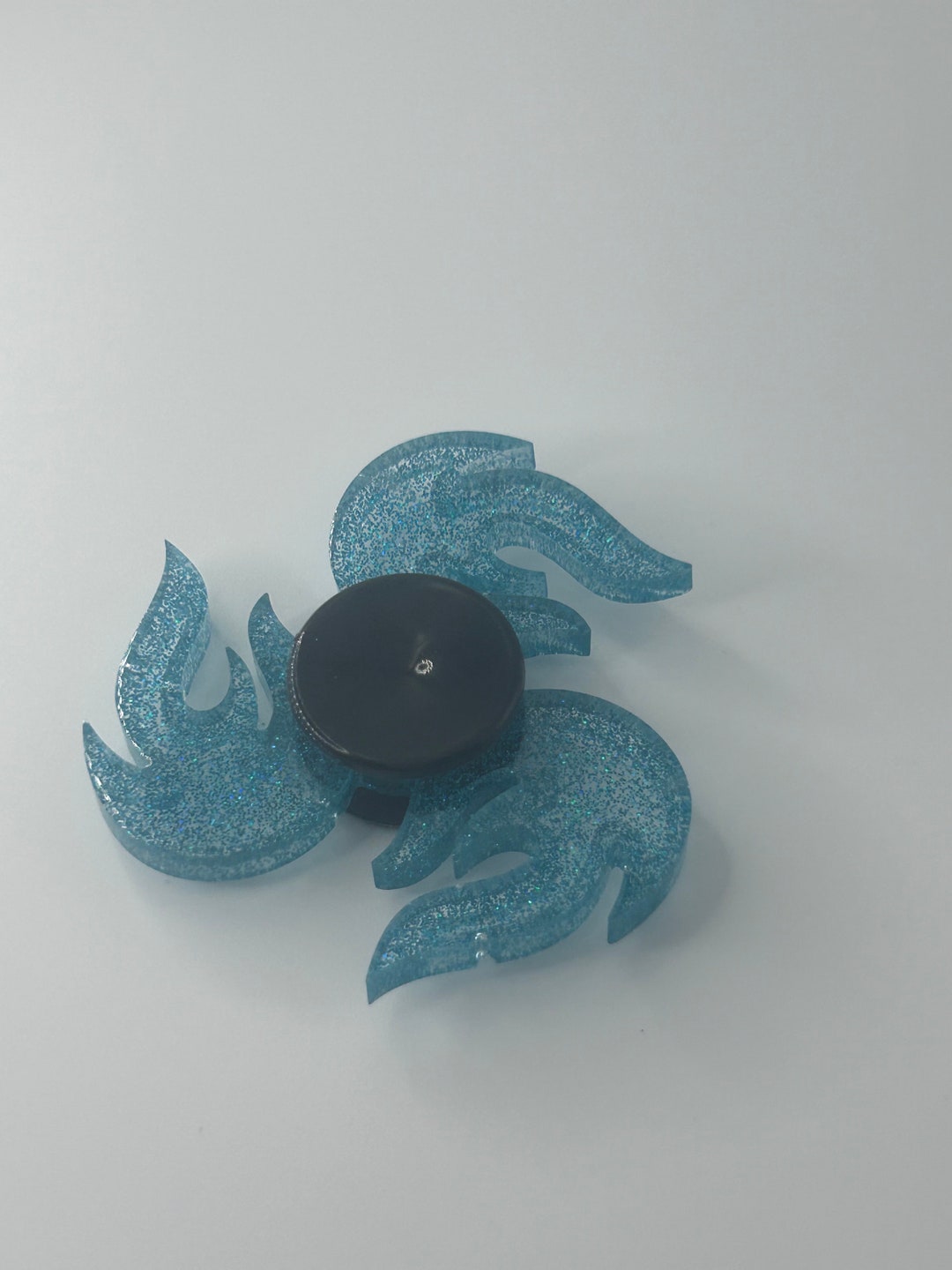 Blue Sparkling Flames Fidget Spinner - Etsy