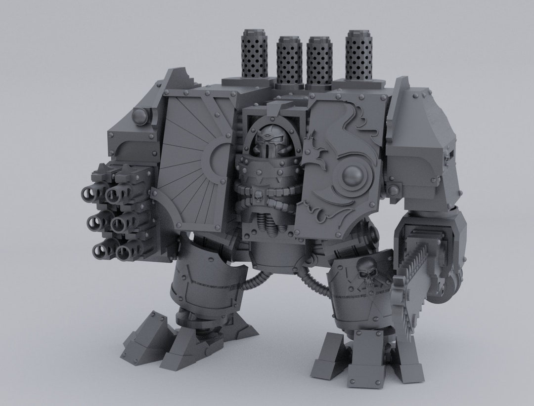Warhammer 40k Like Dreadnought 3d Printed 2 1/2 Inch Miniature - Etsy