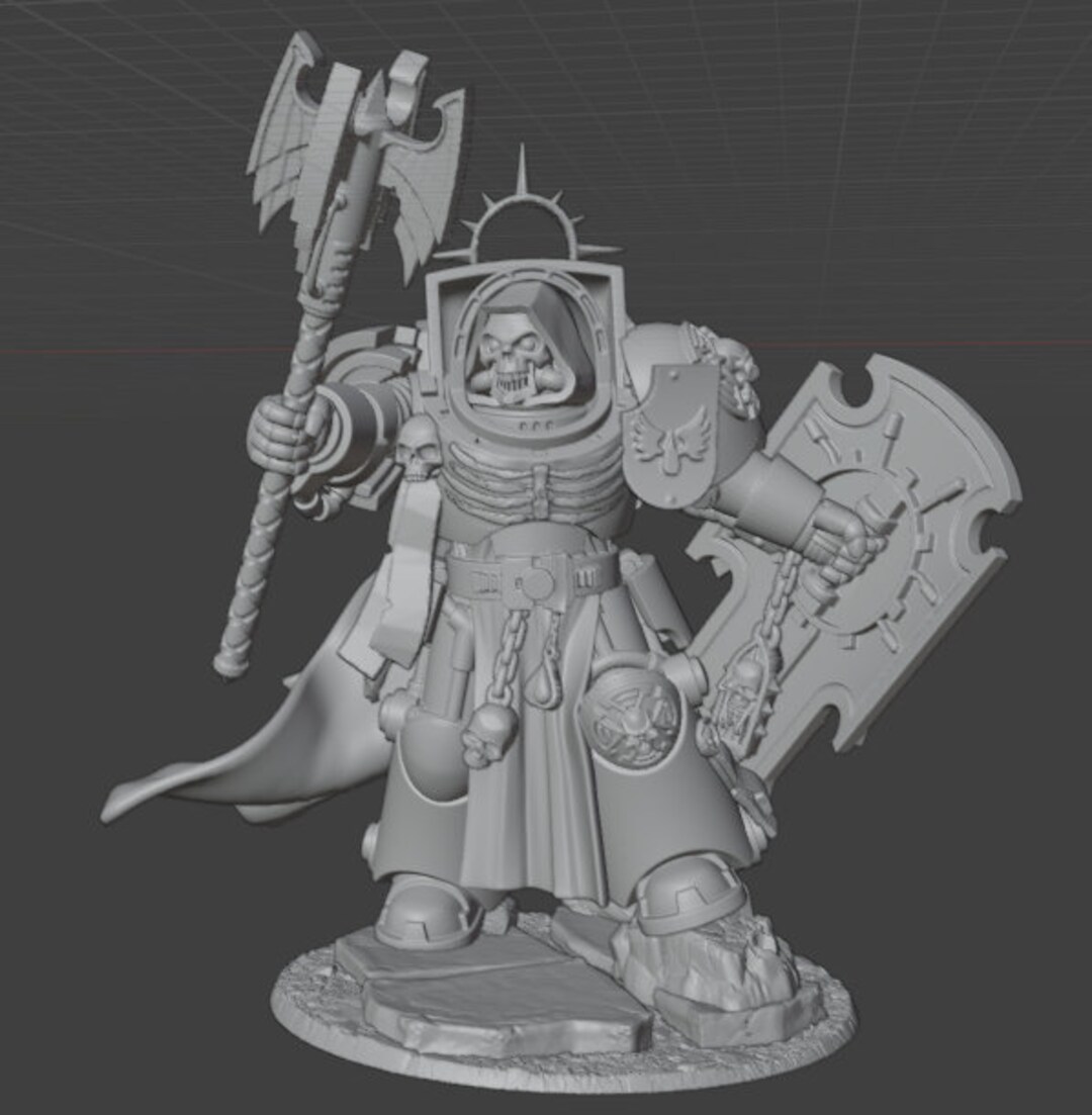 Blood Angle Chaplain, Space Marine Stl File Warhammer 40k - Etsy