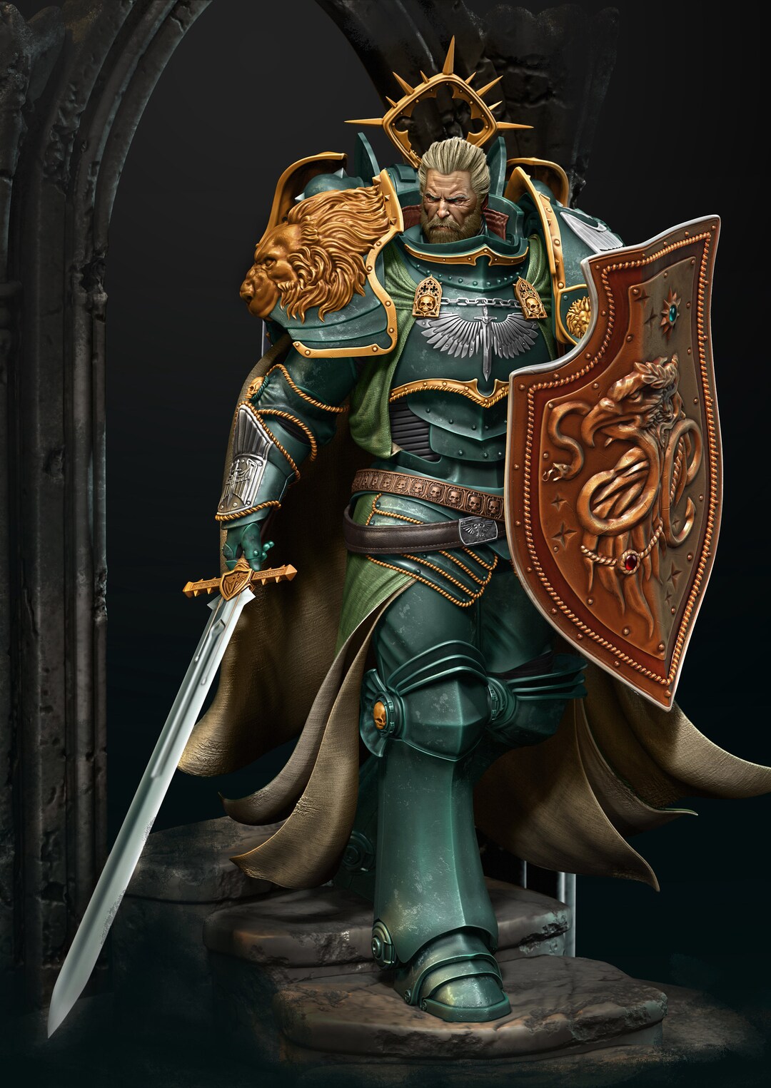 Primarch Lion L Jonson 3d Printed Model - Etsy