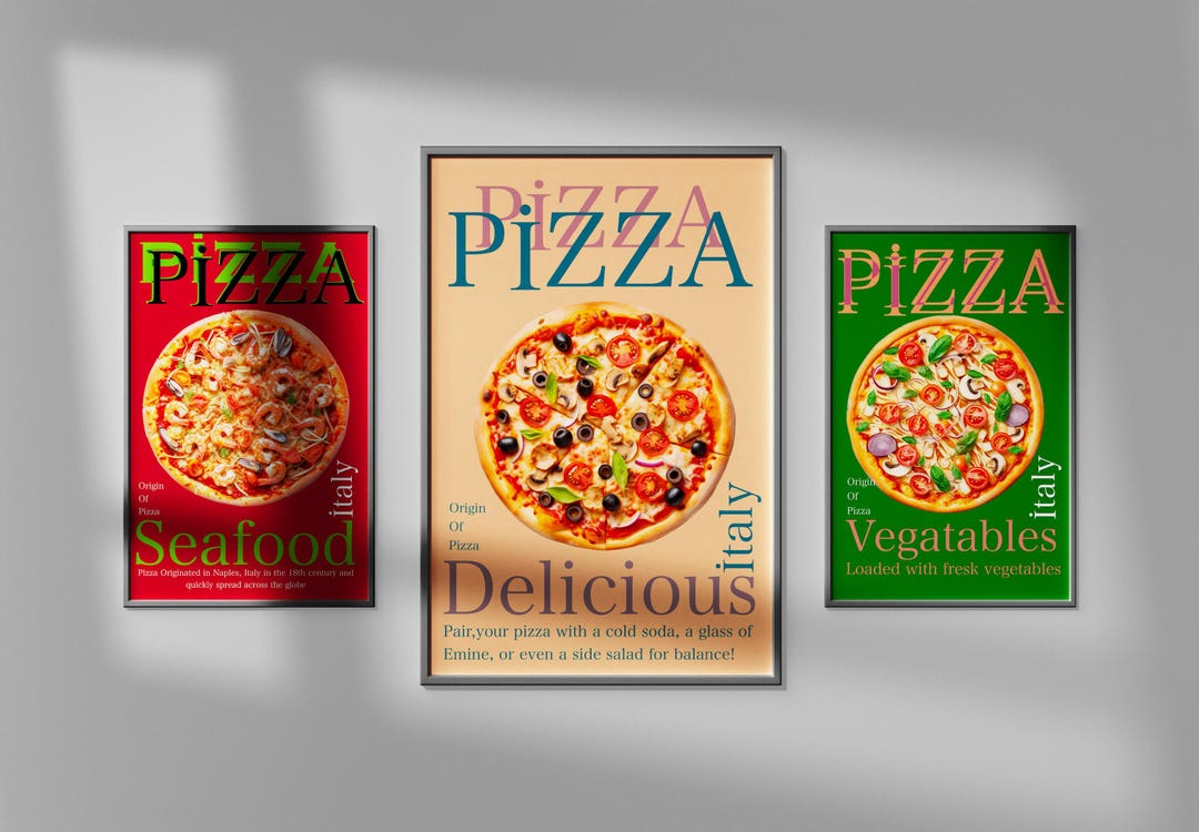 Great Pizza Poster Designs for Any Space - Etsy